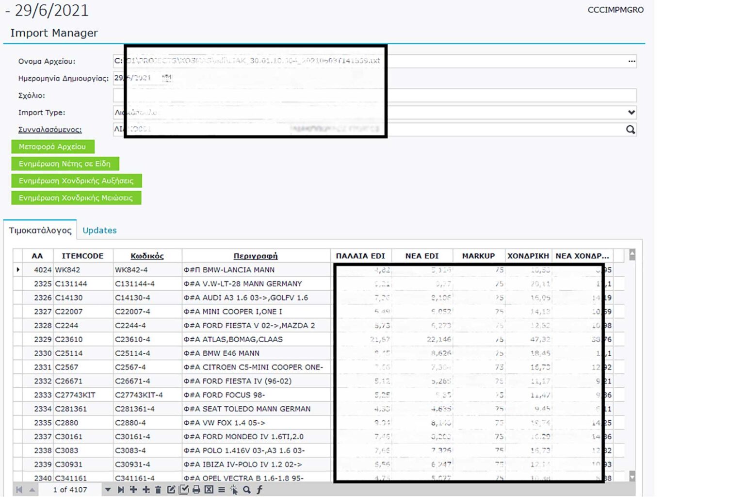 Import Manager – SKM p.c.